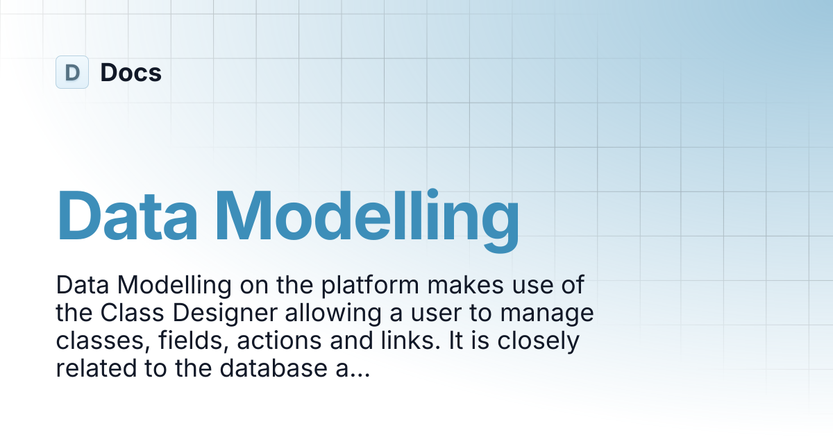 Data Modelling | Docs