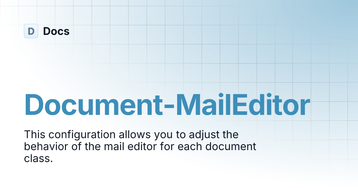 Document-MailEditor | Docs