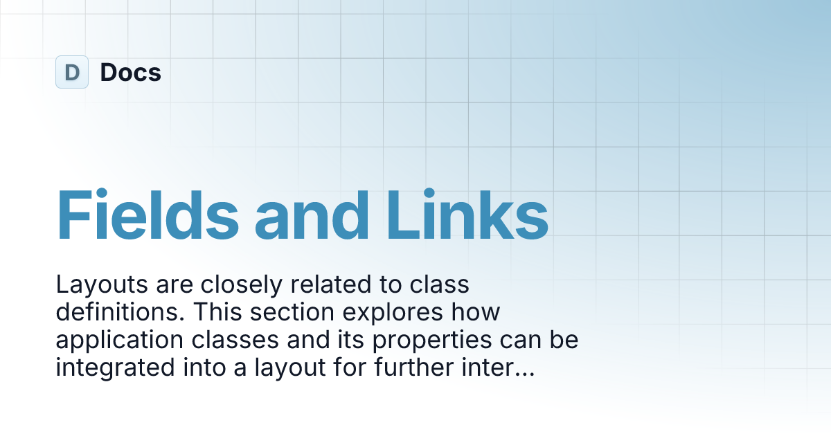 Fields and Links | Docs